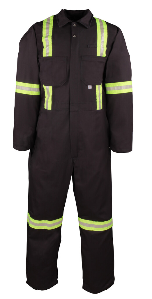 414VBFNAY 100% Cotton Industrial Work Coverall with Reflective Material ...