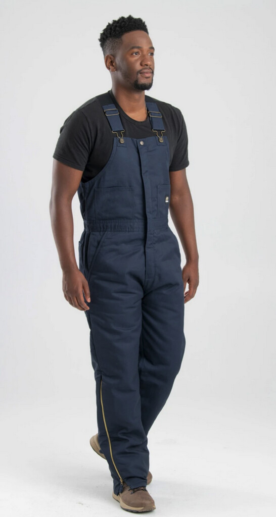 B414nv Deluxe Twill Insulated Bib Overall Navy Berne Work Clothes Berne B414 Deluxe Twill