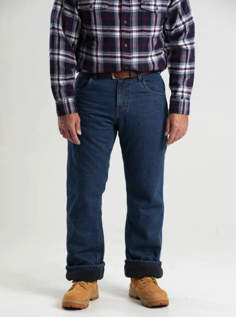 P7214SWD Heartland Fleece-Lined Denim Jean - Stone Wash Dark - Berne ...