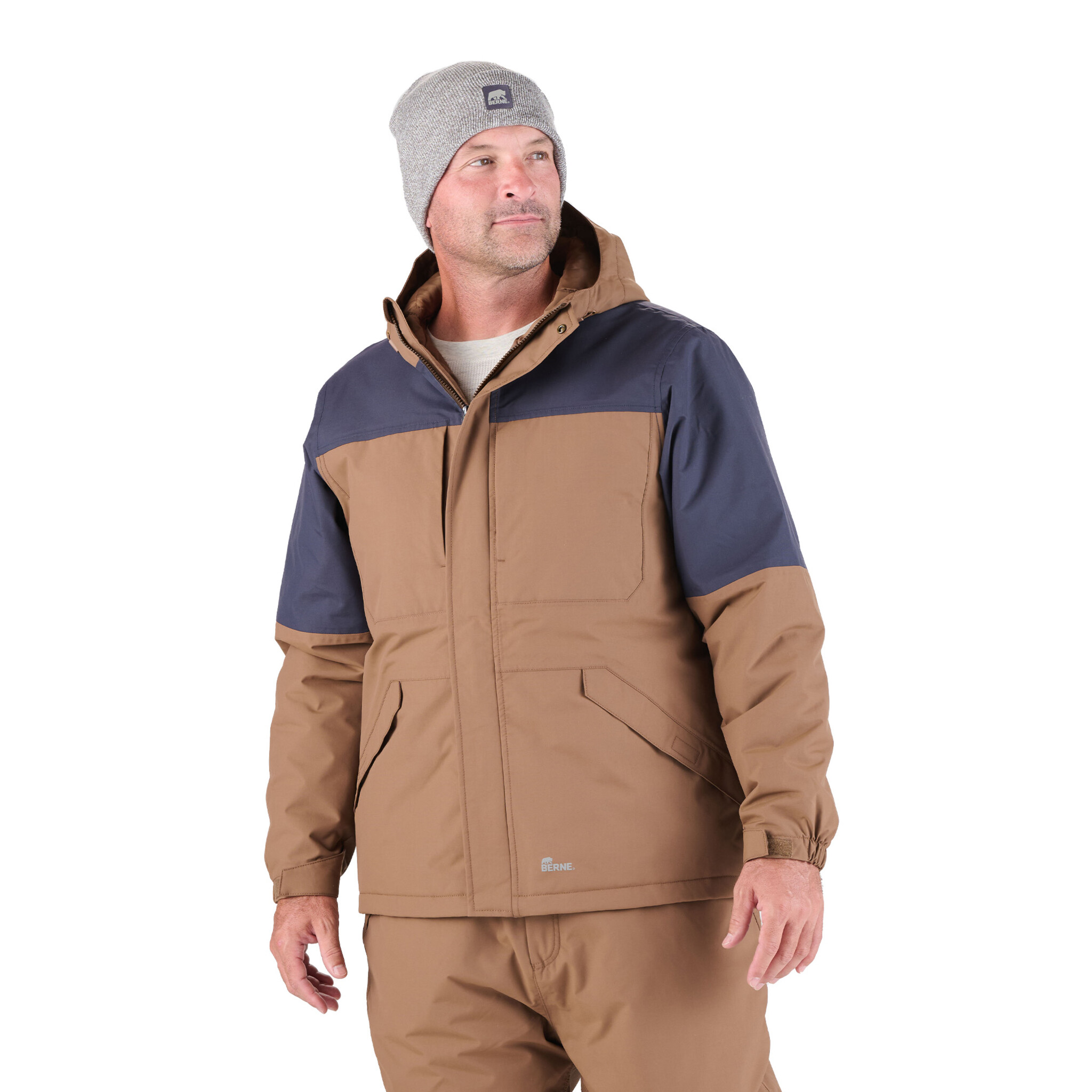 HJ25NDW NEW!! Weather Warrior Hooded Parka - Navy Driftwood - Berne ...