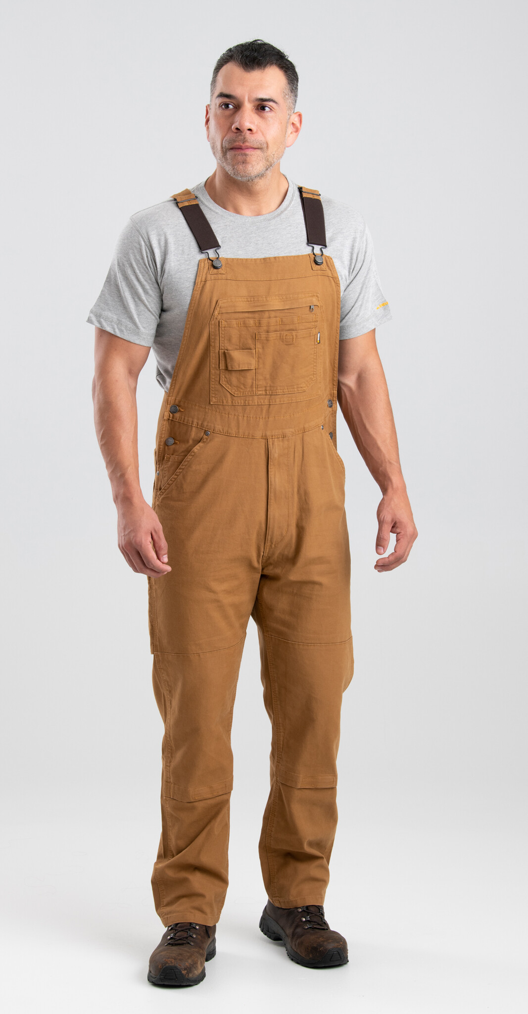 B1069BD Highland Flex Unlined Duck Bib Overall - Brown Duck - Berne ...