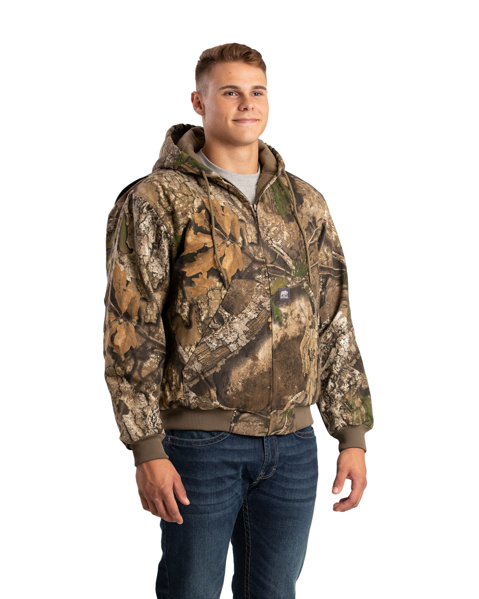 HJ51APX Heritage Duck Hooded Active Work Jacket - Realtree APX - Berne ...