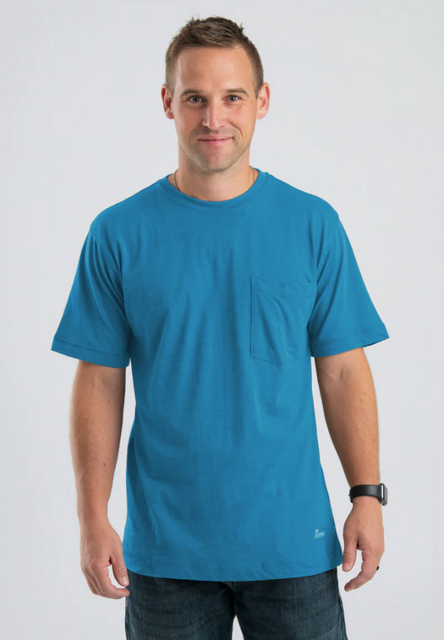 BSM38RIP Lightweight Performance Pocket Tee - Riptide - Berne Work ...