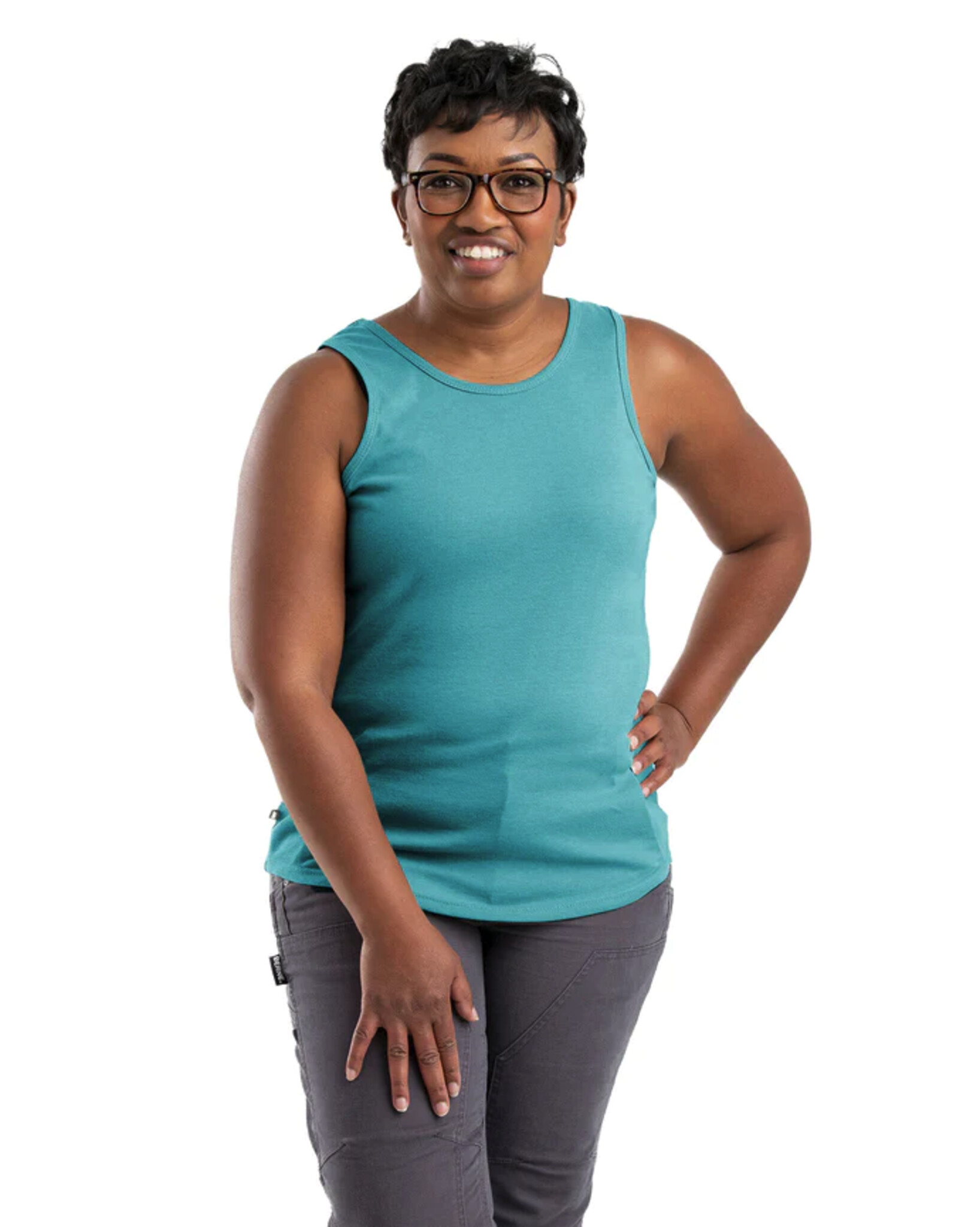BSW41SCB Women's Performance Tank Top - Scuba Blue - Berne Work Clothes ...