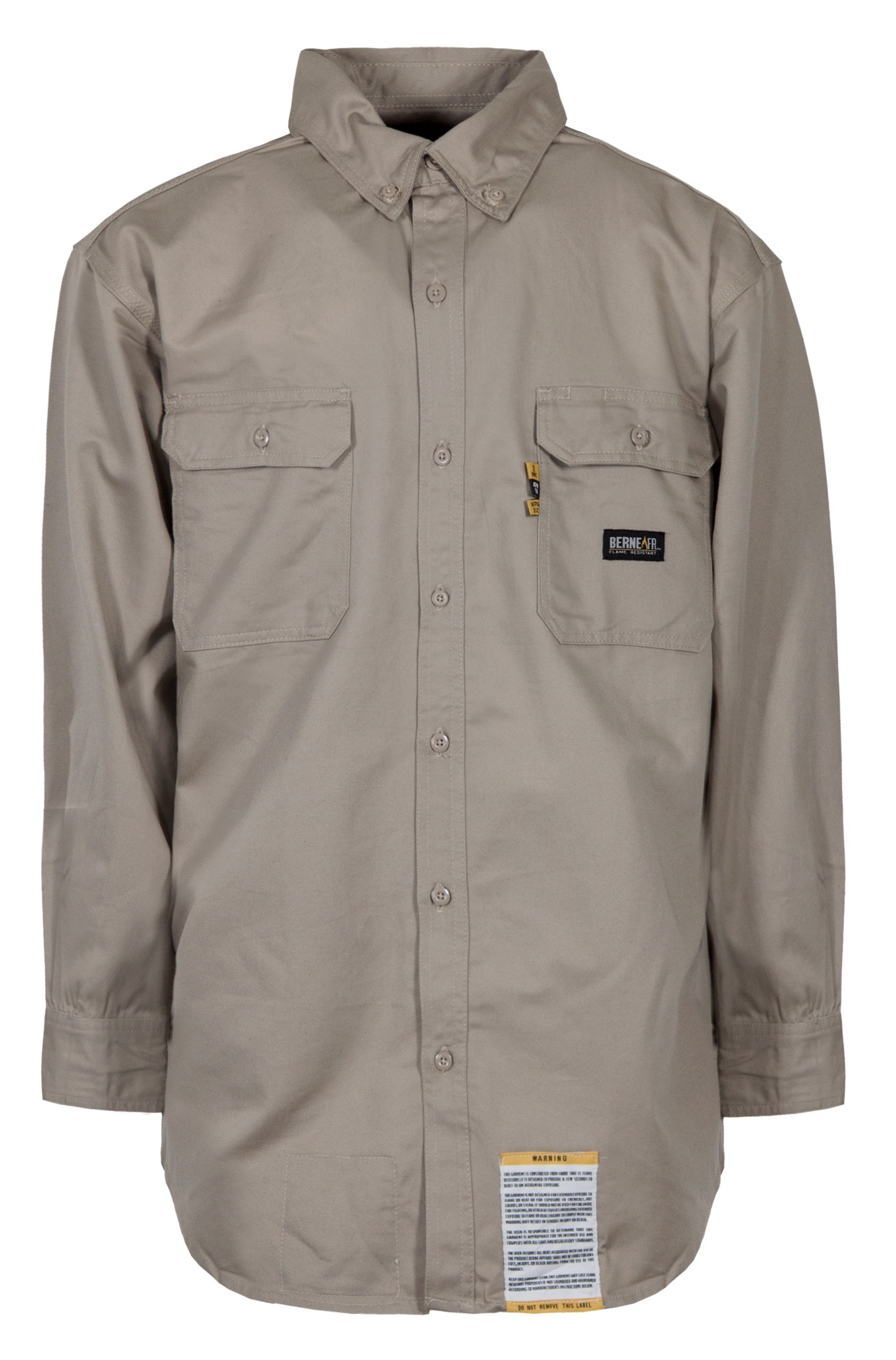 FRSH10KH FR Button Down Workshirt - Khaki - Berne Work Clothes - BERNE ...