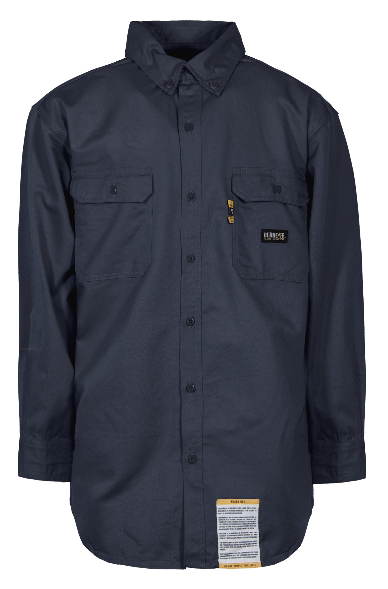 FRSH10NV FR Button Down Workshirt - Navy - Berne Work Clothes - BERNE ...