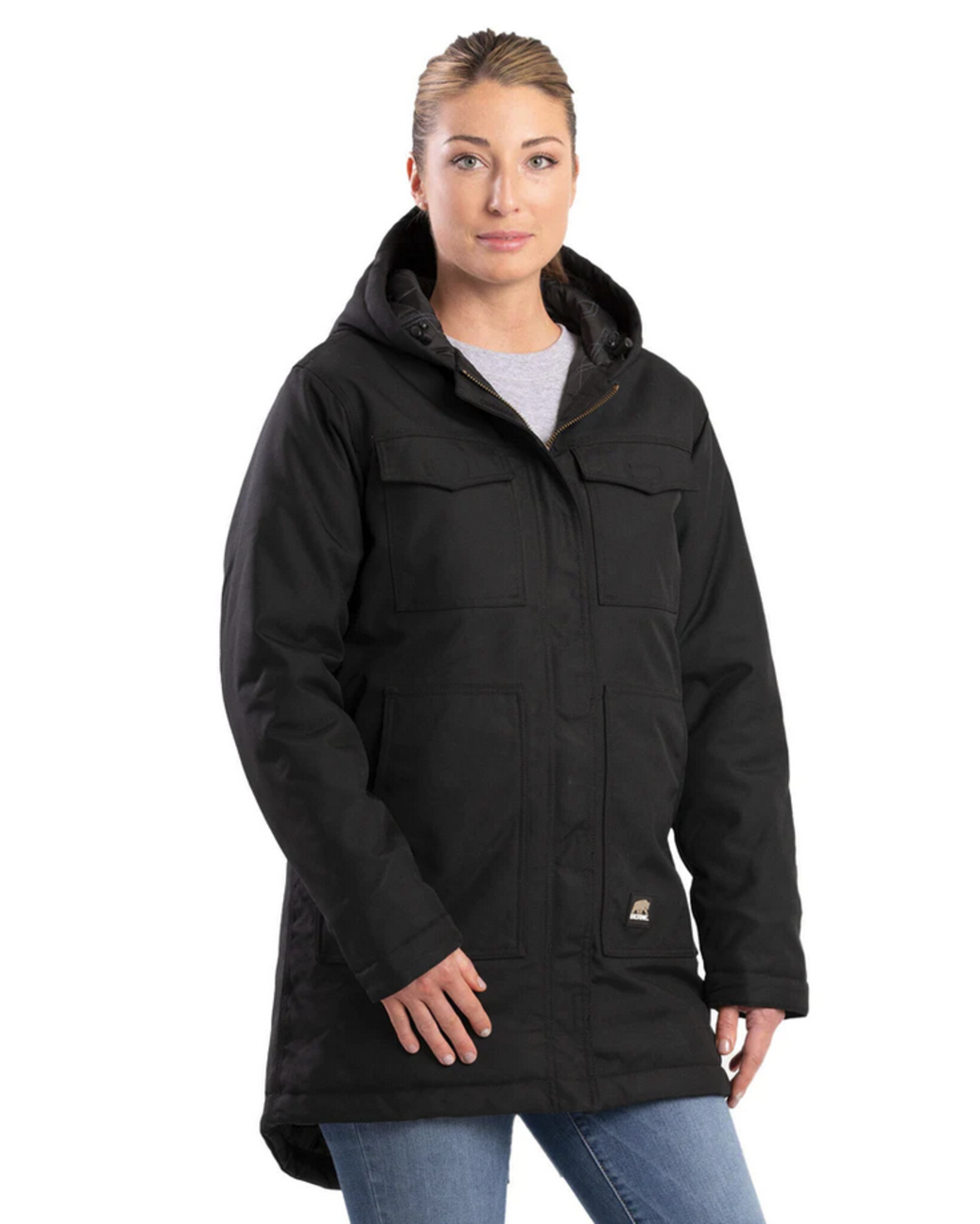 WNJ38BK Women's Icecap Insulated Parka - Black - Berne Work Clothes ...