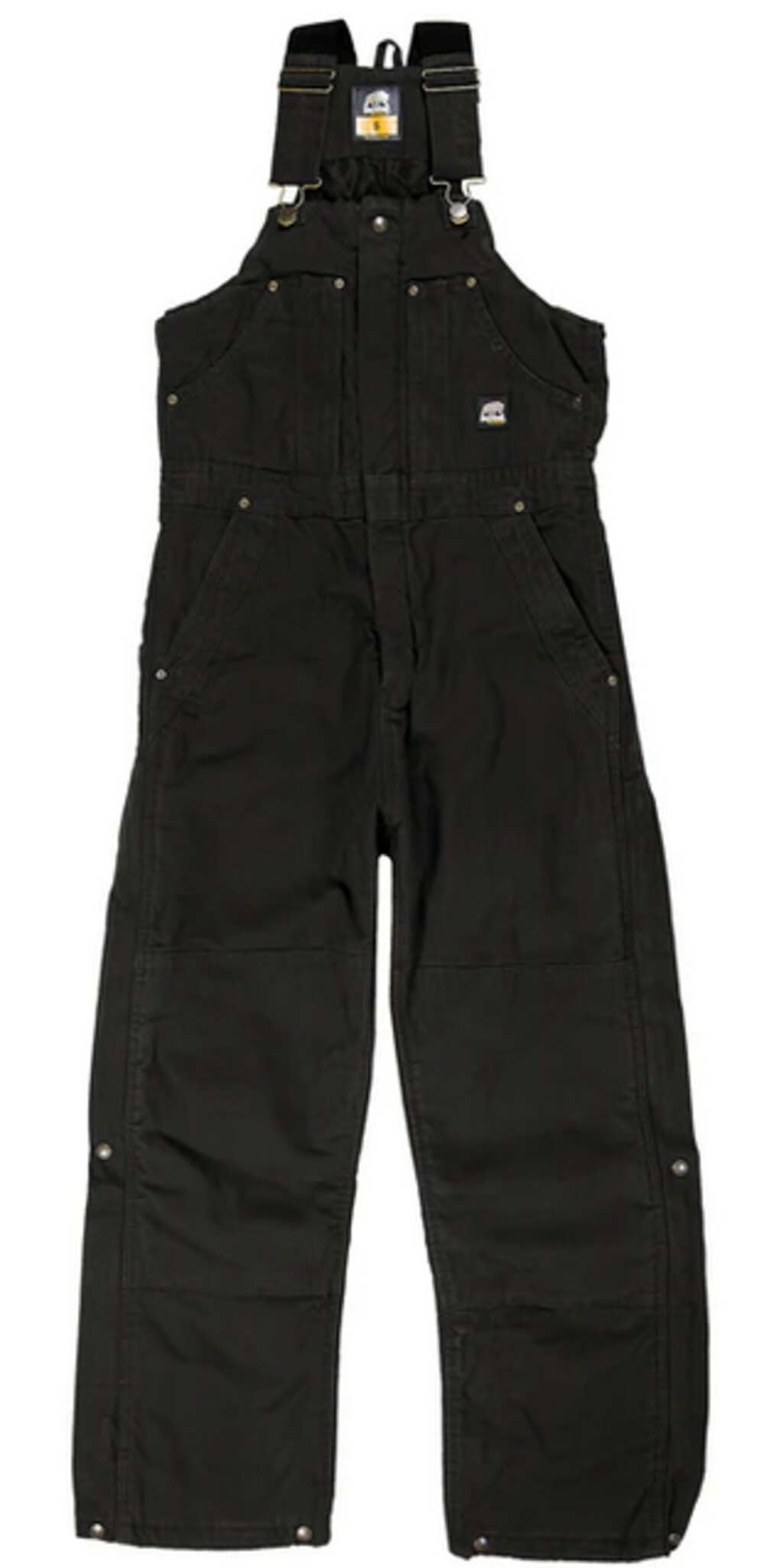 B377BK Highland Washed Insulated Bib Overall - Black - Berne Work ...