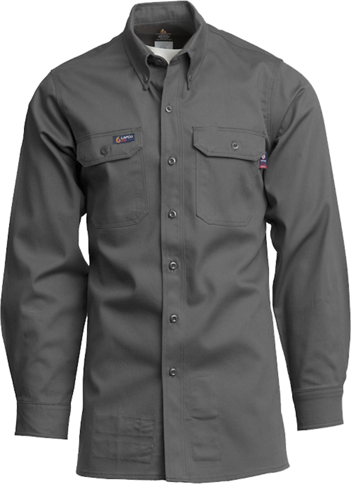 IGR7 Uniform Shirt 7oz Cotton - Gray - FRfactorydirect.com - LAPCO FR ...