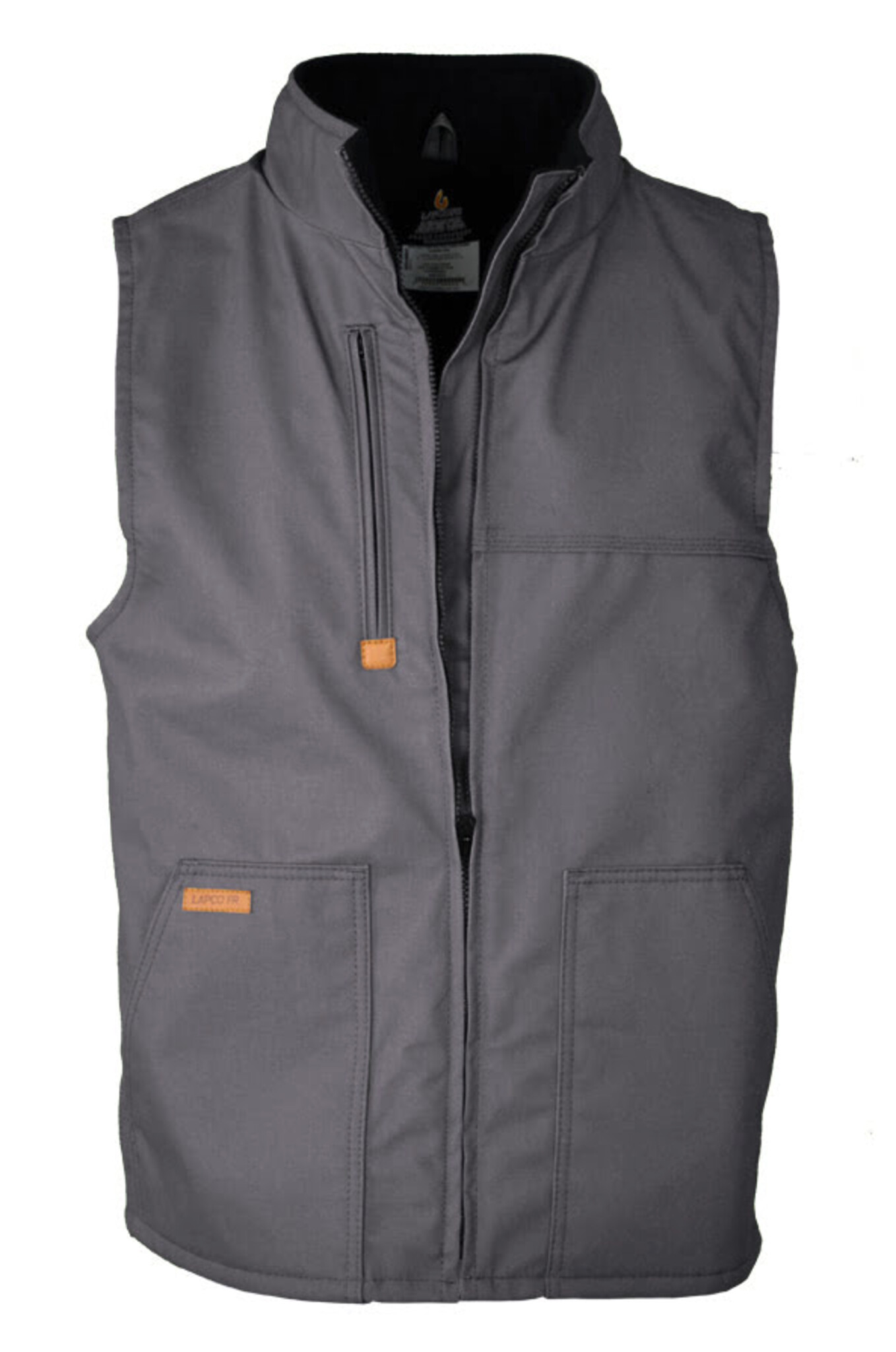 V-FRWS9GY Fleece Lined Vest with Windshield Technology - Gray - LAPCO ...
