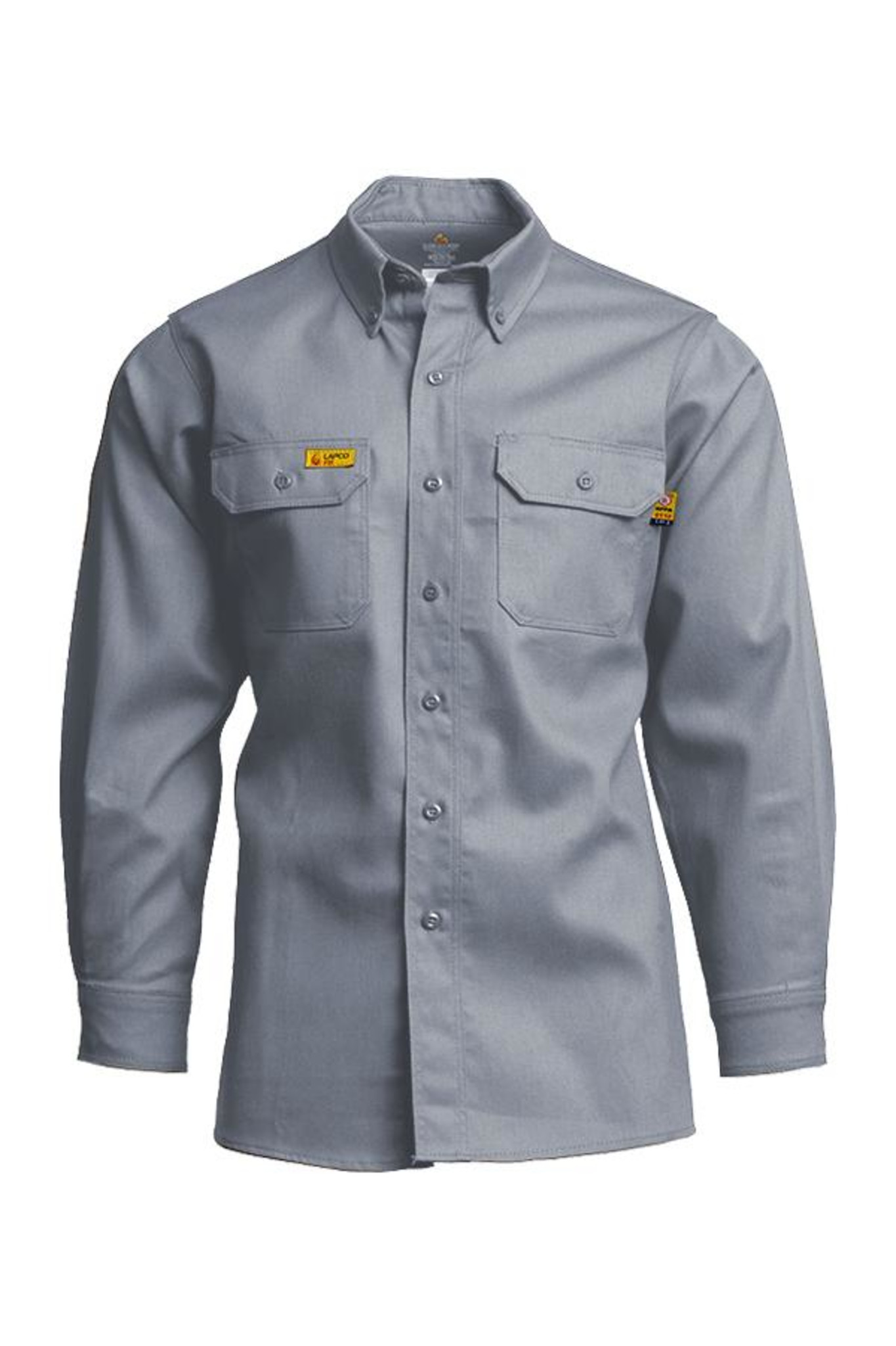 GOS6GY Uniform Shirt 6oz 88/12 Blend - Gray - LAPCO FR Work Wear ...