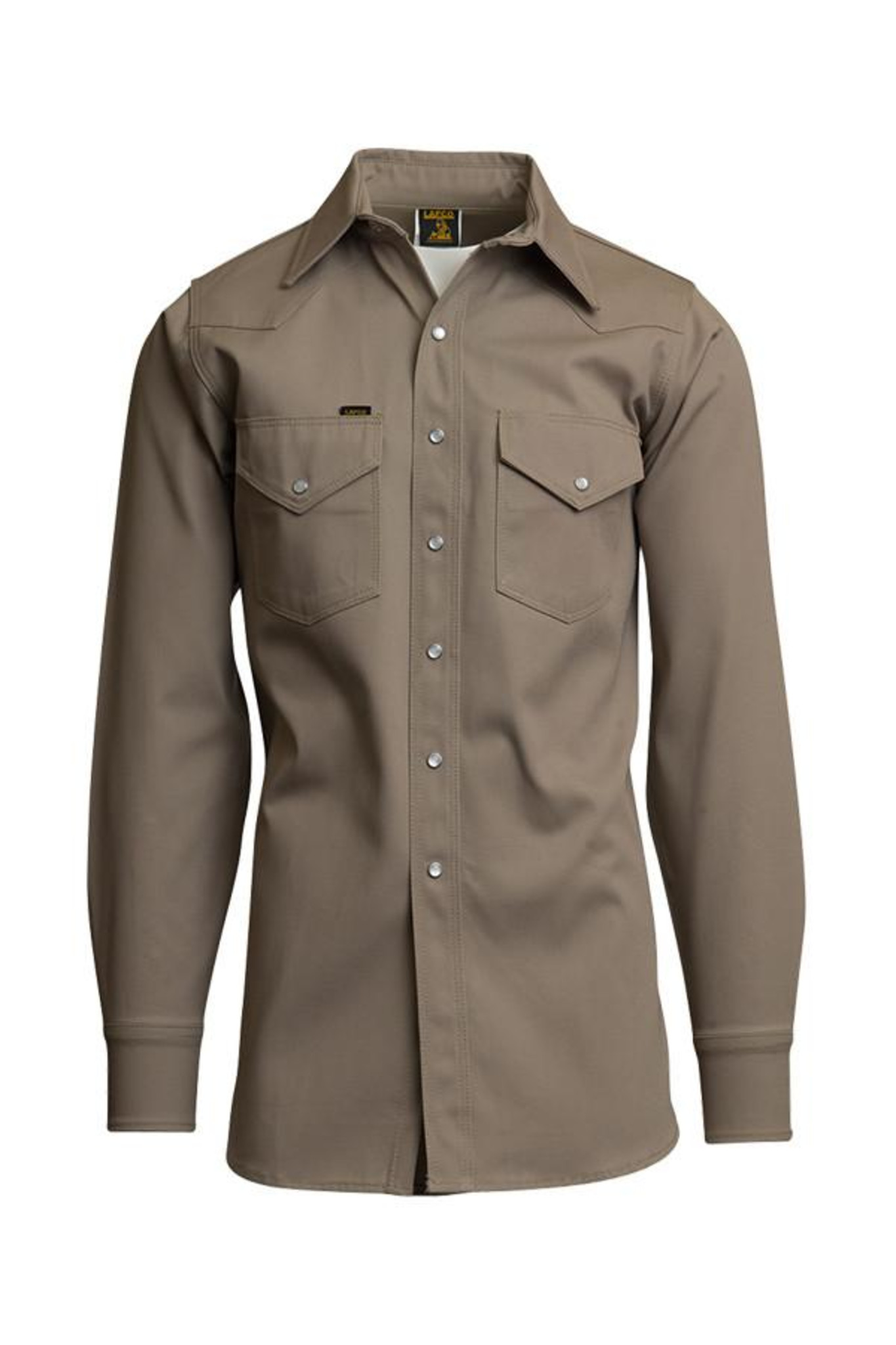 LS Heavy-Duty Welder Shirt / Non-FR - Khaki - LAPCO FR Work Wear ...